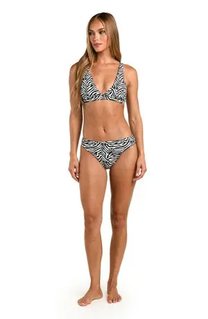 L'Agence Lexie Wild Zebra Bikini Top