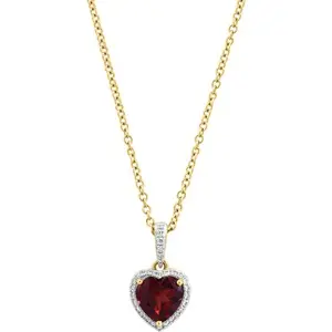 EFFY 14k Yellow Gold Garnet Passion Pendant - Red