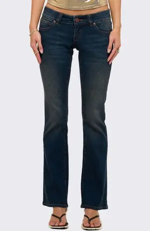 ABRAND 00 Kick Low Rise Flare Jeans - Iris