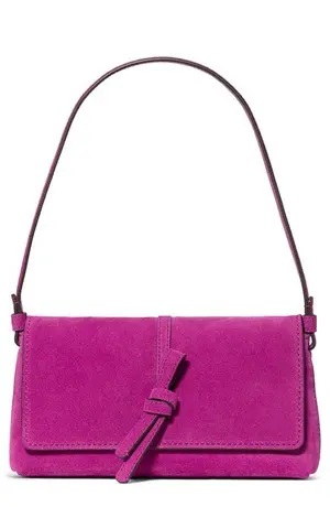 KATE SPADE NEW YORK Loop Leather & Suede Shoulder Bag - Beet