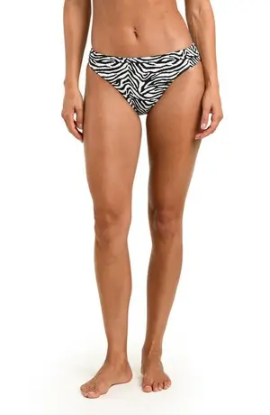 L'Agence Nicole Zebra Jacquard Hipster Bikini Bottoms