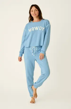 PJ SALVAGE Howdy Holidays Sleep Top