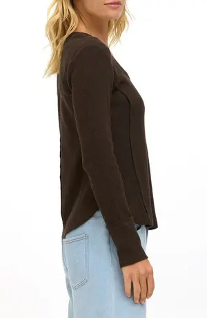 THREADS 4 THOUGHT Brigitte Brushed Thermal Top - Cocoa