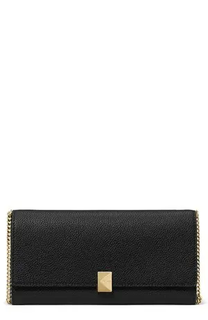 Kate Spade New York Deco Leather Wallet On A Chain Black