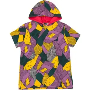Disney Nightmare Before Christmas Short Sleeve Hooded T-shirt - Sally Multi Pattern