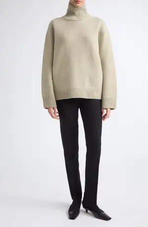 TOTEME Oversized Lambswool Turtleneck Sweater