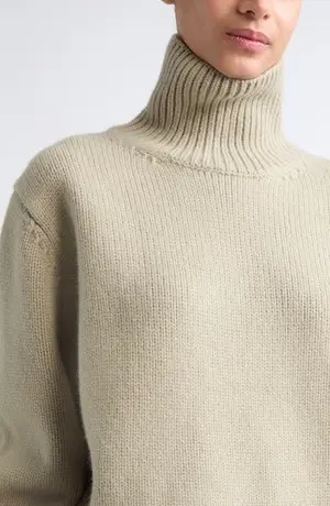 TOTEME Oversized Lambswool Turtleneck Sweater