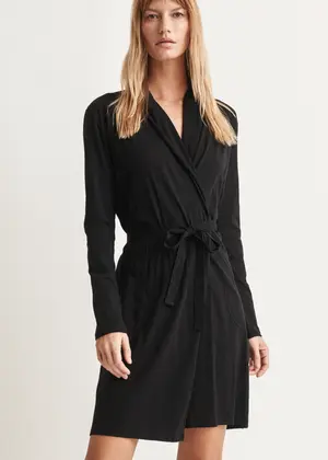 SKIN Coleen Robe - Black