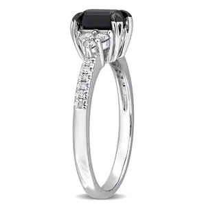 JULIANNA B. 1-1/4 Ctw Black & White Ring 14k