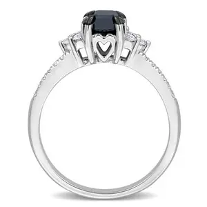 JULIANNA B. 1-1/4 Ctw Black & White Ring 14k