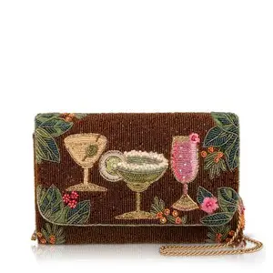 MARY FRANCES ACCESSORIES Cheers To Paradise Crossbody Handbag - Brown