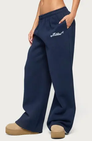 EDIKTED Club Wide Leg Sweatpants