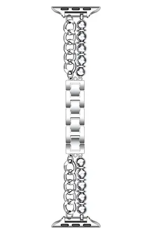 POSH TECH Liv Mixed Link Apple Watchband - Silver