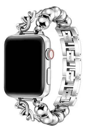 POSH TECH Liv Mixed Link Apple Watchband - Silver