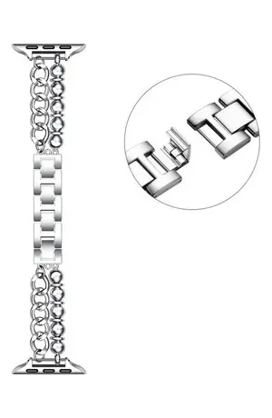 POSH TECH Liv Mixed Link Apple Watchband - Silver