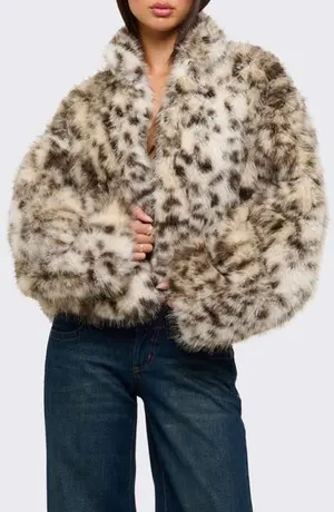 Abrand Denim Atomic Faux Fur Jacket