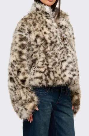 Abrand Denim Atomic Faux Fur Jacket