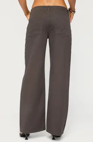 EDIKTED Daytime Low Rise Baggy Wide Leg Jeans