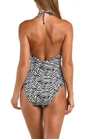 L'Agence Gabrielle High Neck One-piece Swimsuit
