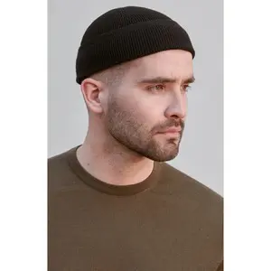 PAUL JAMES Fowie Fine Knit Beanie - Black