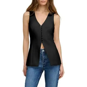 FAVORITE DAUGHTER The Longline Vest - Black