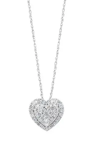EFFY Sterling Silver Forever Love Diamond Heart Pendant