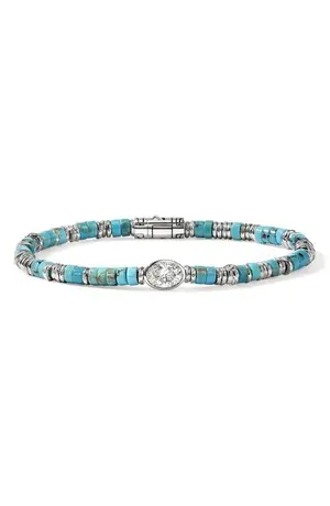 John Hardy Jh Lovestruck Diamond Heishi Bracelet - Silver