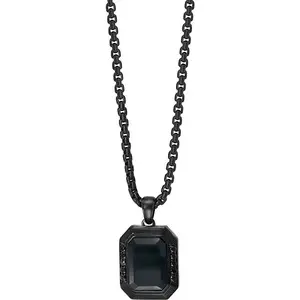 EFFY Onyx & Spinel Geometric Pendant - Black