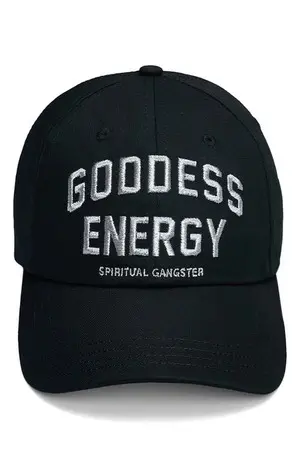 Spiritual Gangster Goddess Energy Baseball Cap - Black