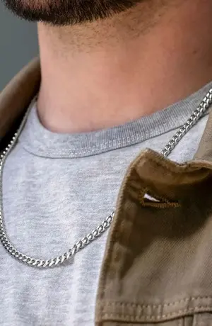 VINCERO 5mm Curb Chain Necklace - Silver
