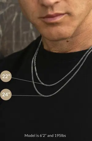 VINCERO 5mm Curb Chain Necklace - Silver