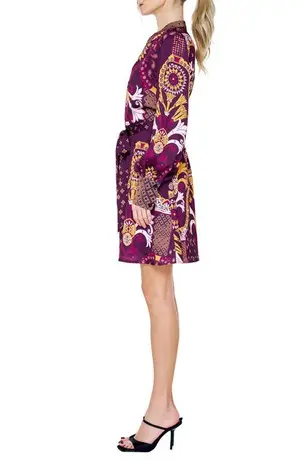 CIEBON Antonella Print Long Sleeve Dress