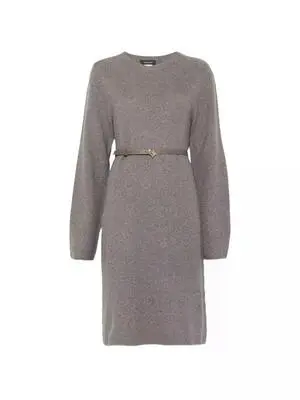 Fabiana Filippi Belted Knit Mini Dress - Grey
