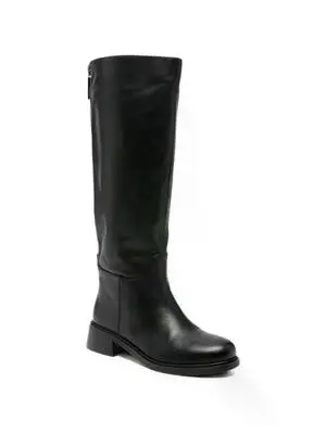 LINDA BAUMANN Rear-zip Leather Boots