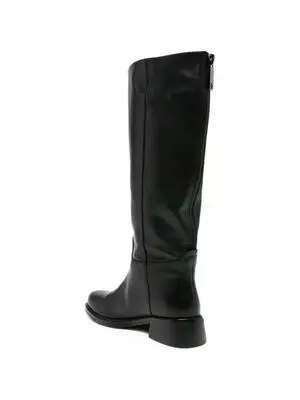 LINDA BAUMANN Rear-zip Leather Boots
