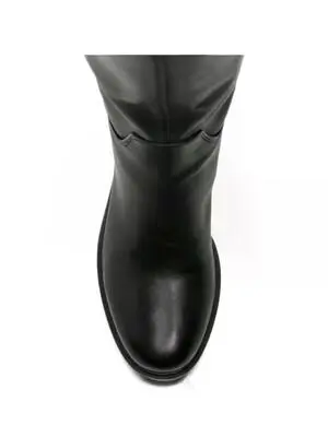 LINDA BAUMANN Rear-zip Leather Boots