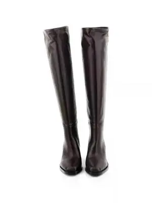Elena Iachi Square-toe Leather Boots