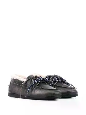 TORAL SHOES Harvey Shearling-lined Boat Shoes
