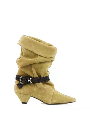 NUBIKK Sally Lynn Slouchy Ankle Boots - Neutrals