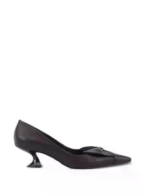 Lola Cruz Manuela Bow-detail Pointed-toe Pumps - Brown