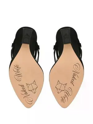NAKED WOLFE Rampage Lace-up Wedge Pumps