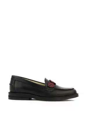 DUKE + DEXTER Wild Kisses Leather Loafers - Black