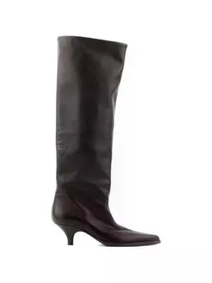 Elena Iachi Sharp Knee-high Boots - Brown