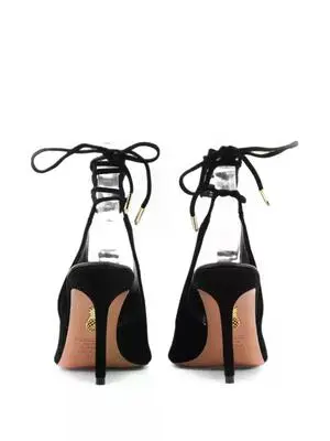 AQUAZZURA Lais Lace-up Suede Sandals