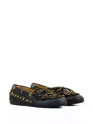 BIBI LOU Aurelie Fringed Leather Loafers