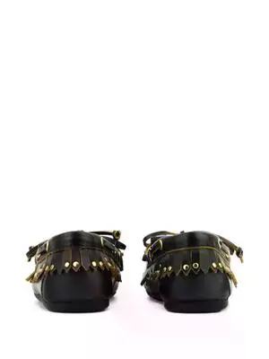 BIBI LOU Aurelie Fringed Leather Loafers