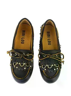 BIBI LOU Aurelie Fringed Leather Loafers