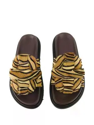 MOROBÉ Emilia Woven Calf-hair Sandals