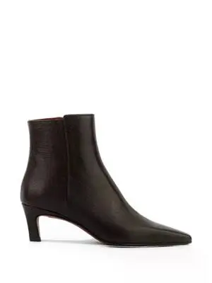 PAUL WARMER Milia Square-toe Ankle Boots - Brown