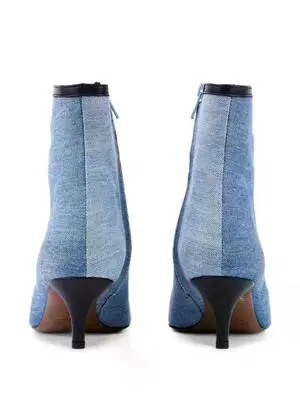 PAUL WARMER Pointed-toe Panelled Ankle Boots